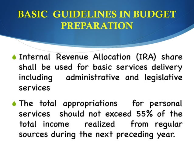 Supplemental inputs in budget preparation | PDF | Business Accounting ...