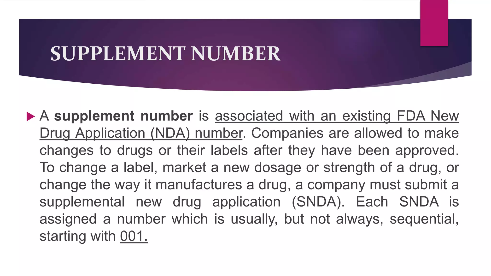 Supplemental new drug application | PPTX