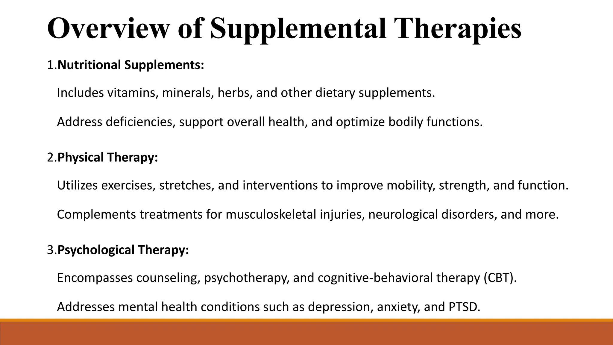 Supplemental Therapy - All you need to know | PPTX