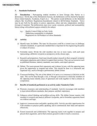 Supplementary Guidelines for Standards Club activities under ...
