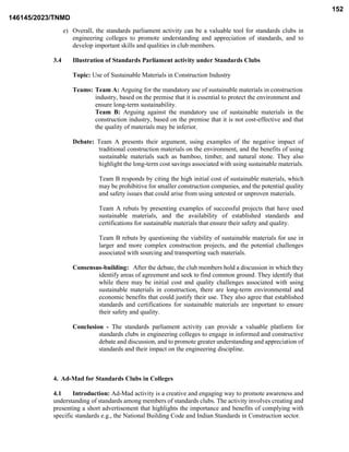 Supplementary Guidelines for Standards Club activities under ...