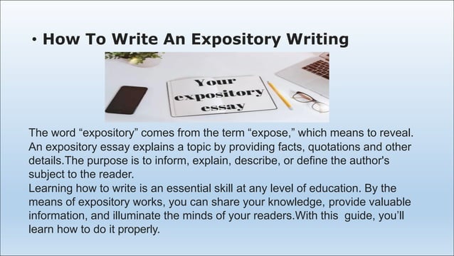 Supplementary Material of Expository Writing | PDF