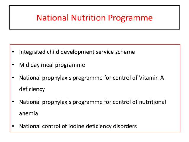 Supplementary nutritional programmes in india | PPTX