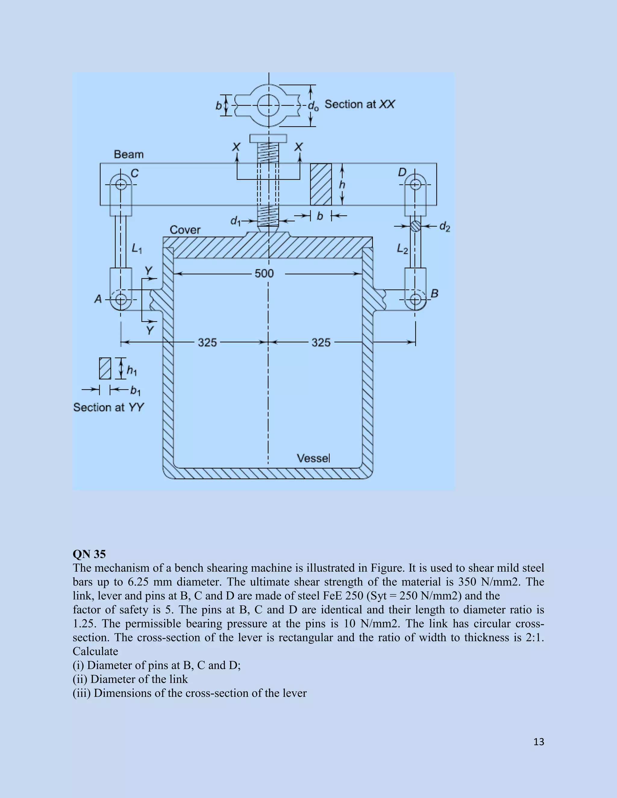 MACHINE DESIGN QUESTION BANK . , | PDF