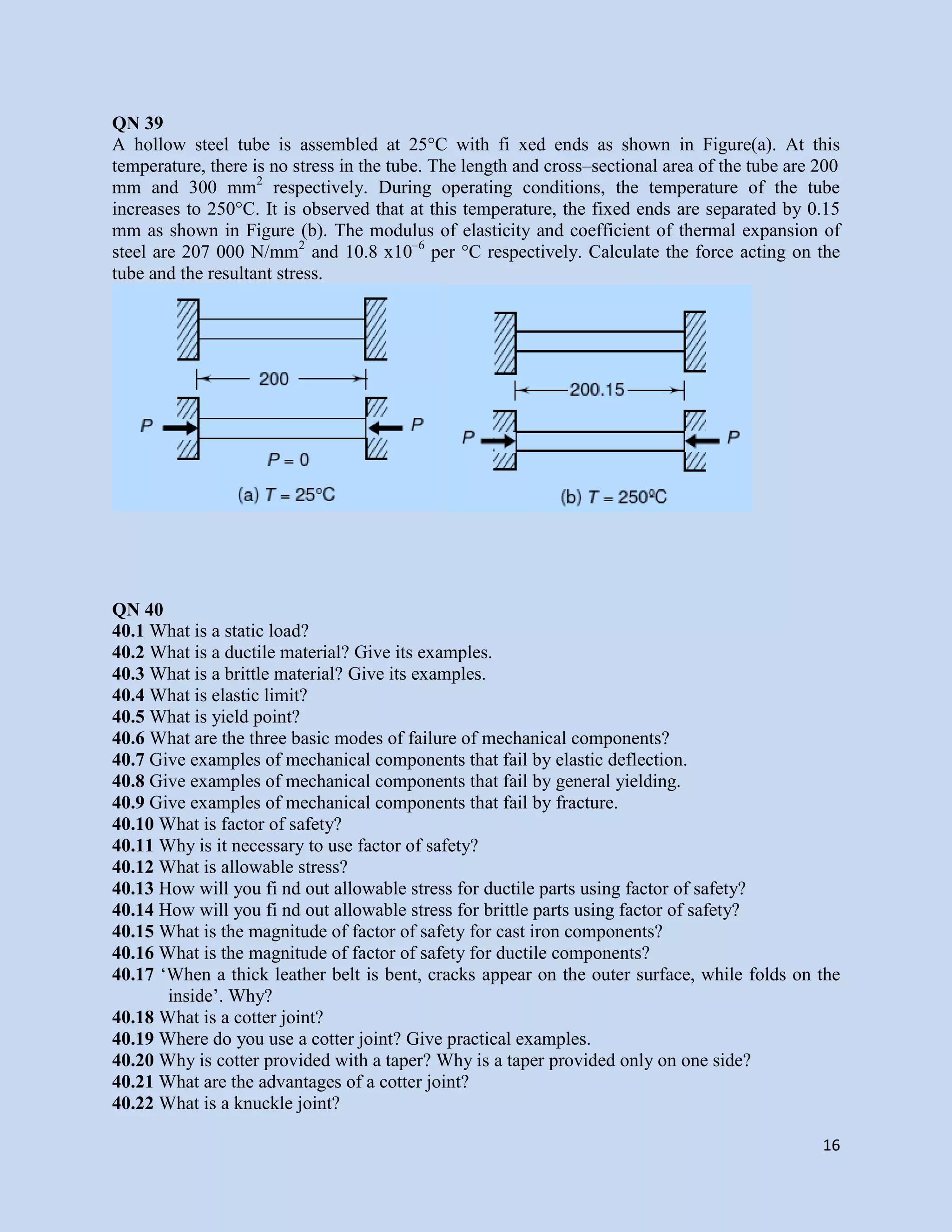 MACHINE DESIGN QUESTION BANK . , | PDF