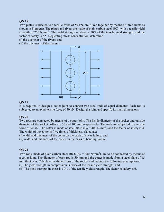 MACHINE DESIGN QUESTION BANK . , | PDF