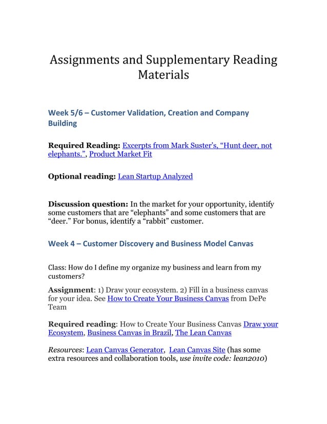 DePe - Supplementary reading materials | PDF