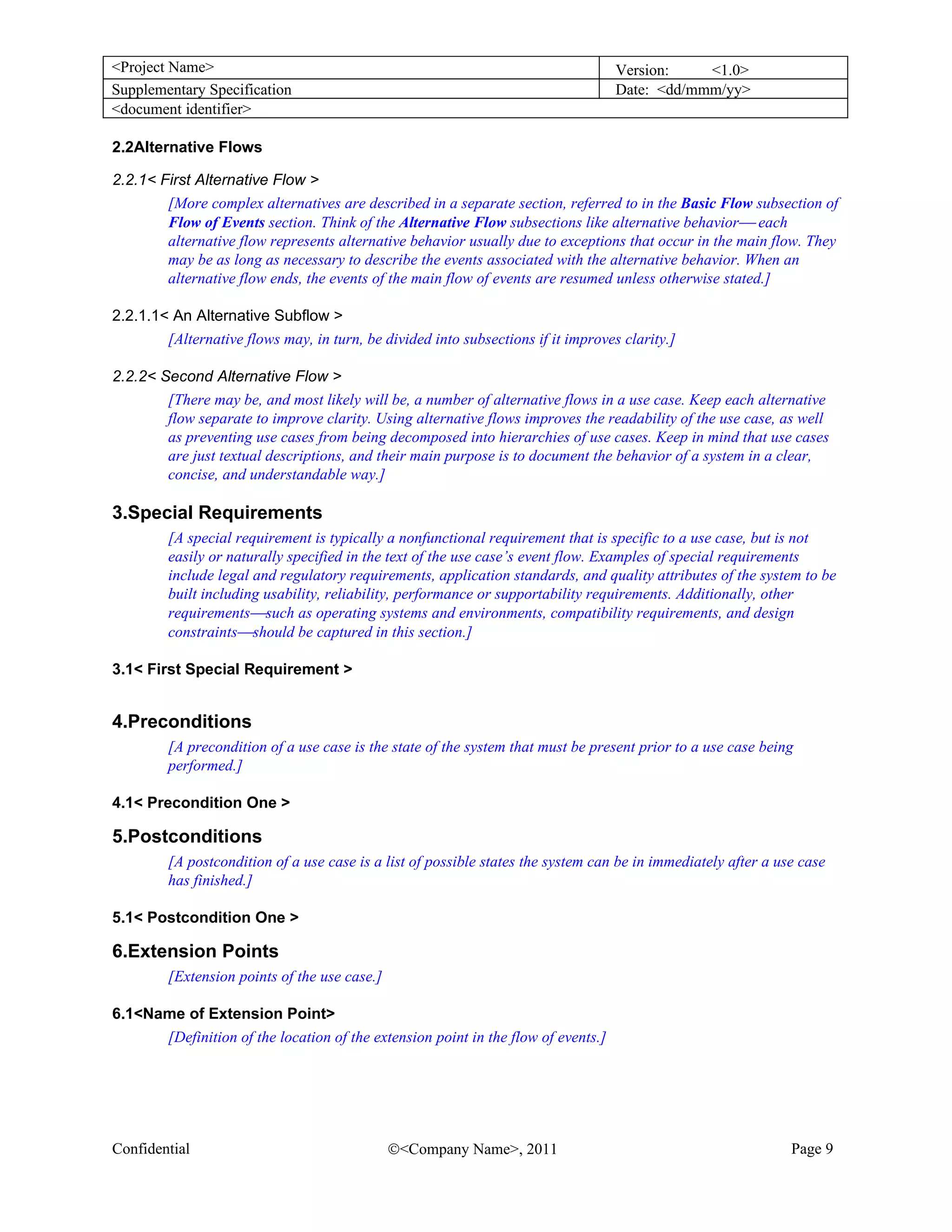 Supplementary specification | DOC