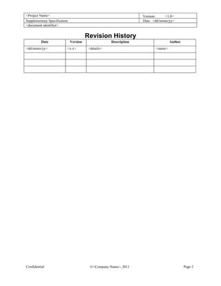 Supplementary specification | DOC