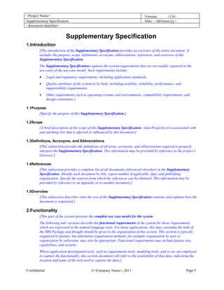 Supplementary specification | DOC