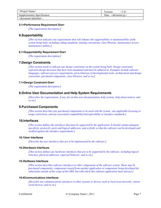 Supplementary specification | DOC