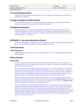Supplementary specification | DOC