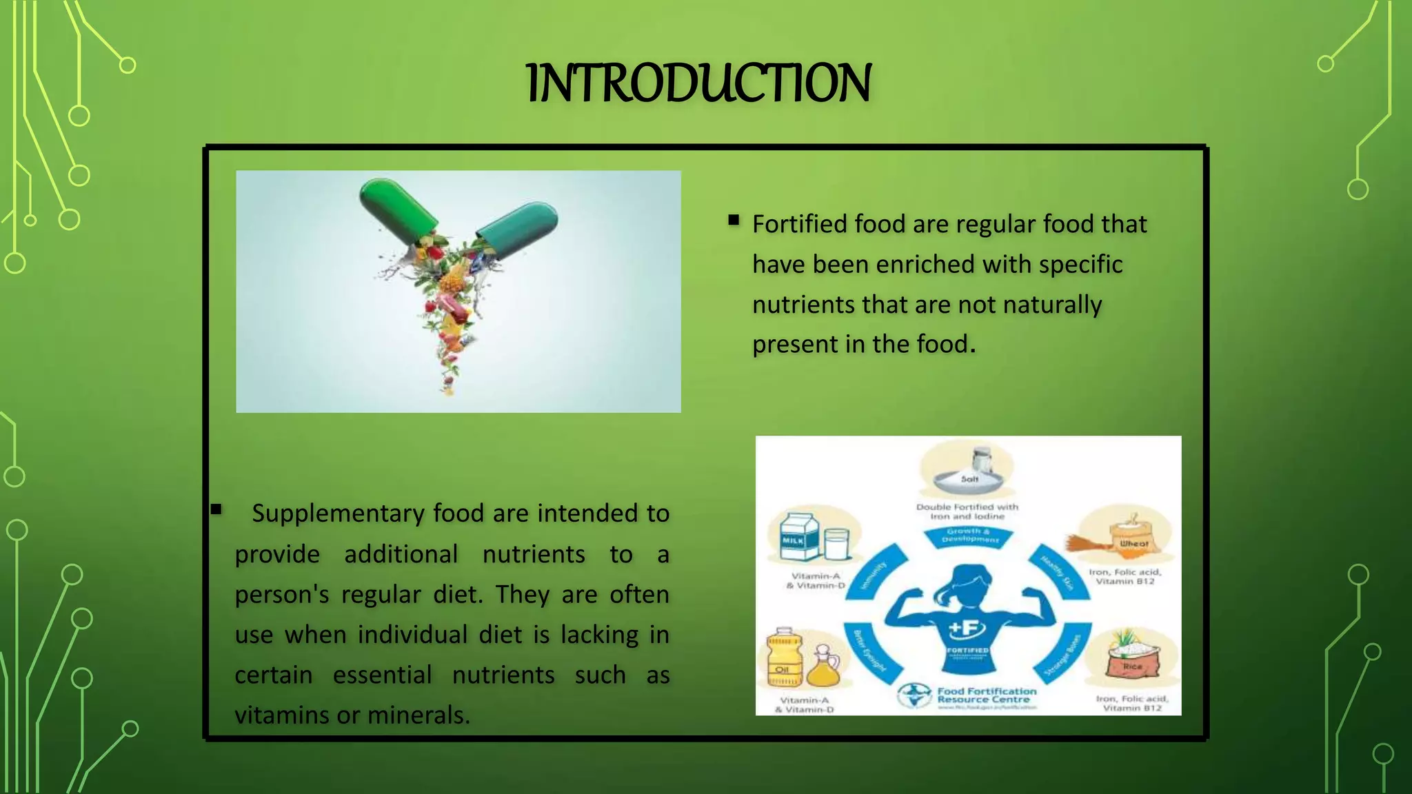 Supplementary Foods vs Fortified Foods | PPTX