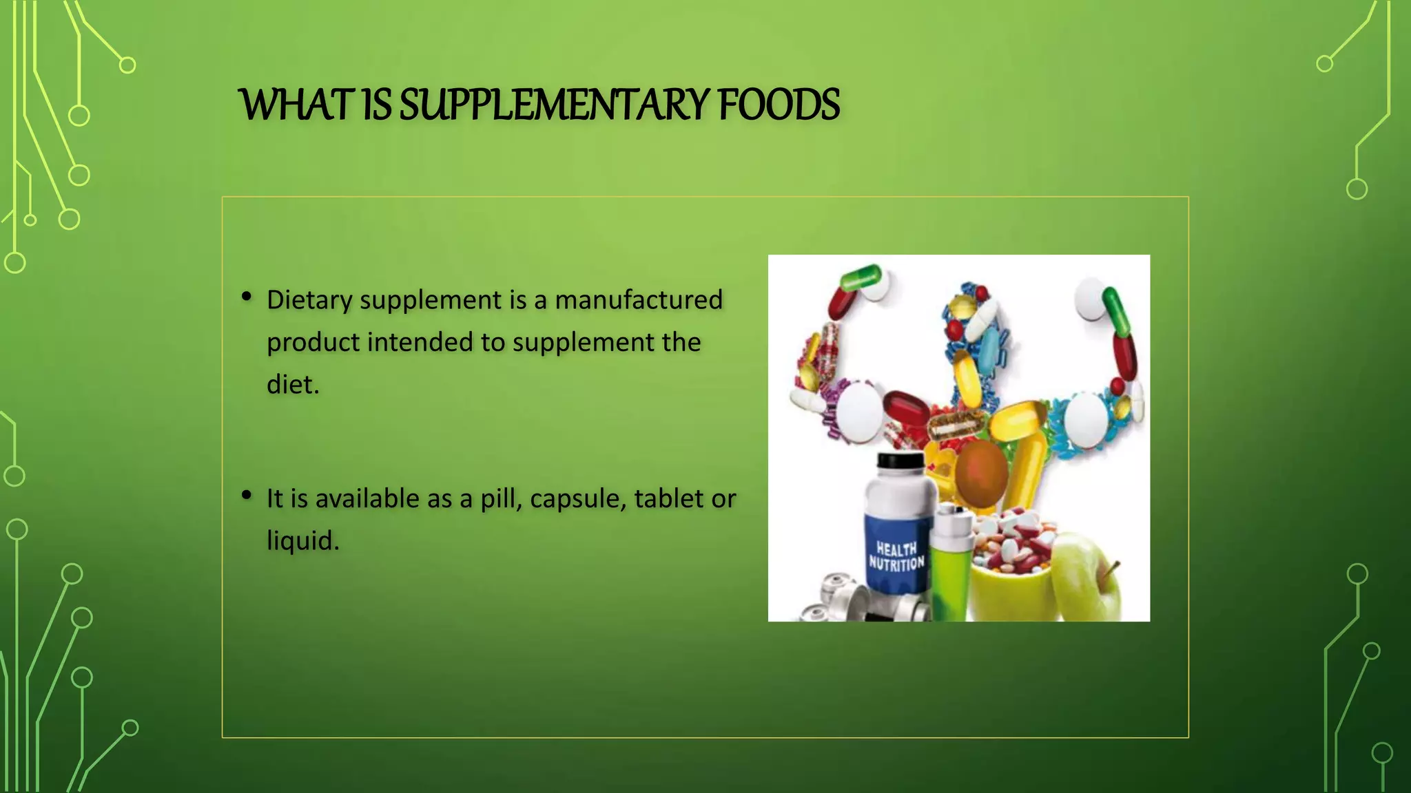 Supplementary Foods vs Fortified Foods | PPTX