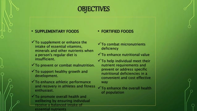 Supplementary Foods vs Fortified Foods | PPTX | Nutrition | Healthy Living