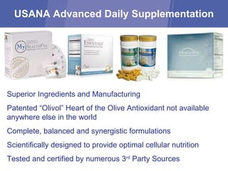 The USANA Difference | PPT | Nutrition | Healthy Living