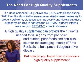 The USANA Difference | PPT | Nutrition | Healthy Living