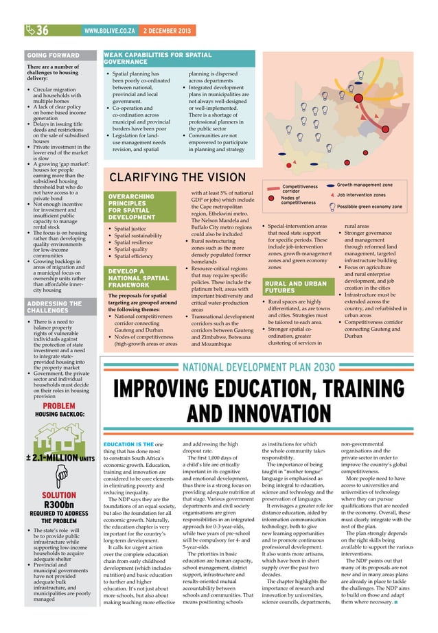 Supplement, the national development plan (ndp) a guide for business ...