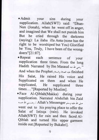 Supplication and its manners times conditions mistakes | PDF