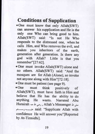 Supplication and its manners times conditions mistakes | PDF