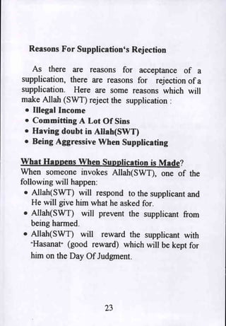 Supplication and its manners times conditions mistakes | PDF