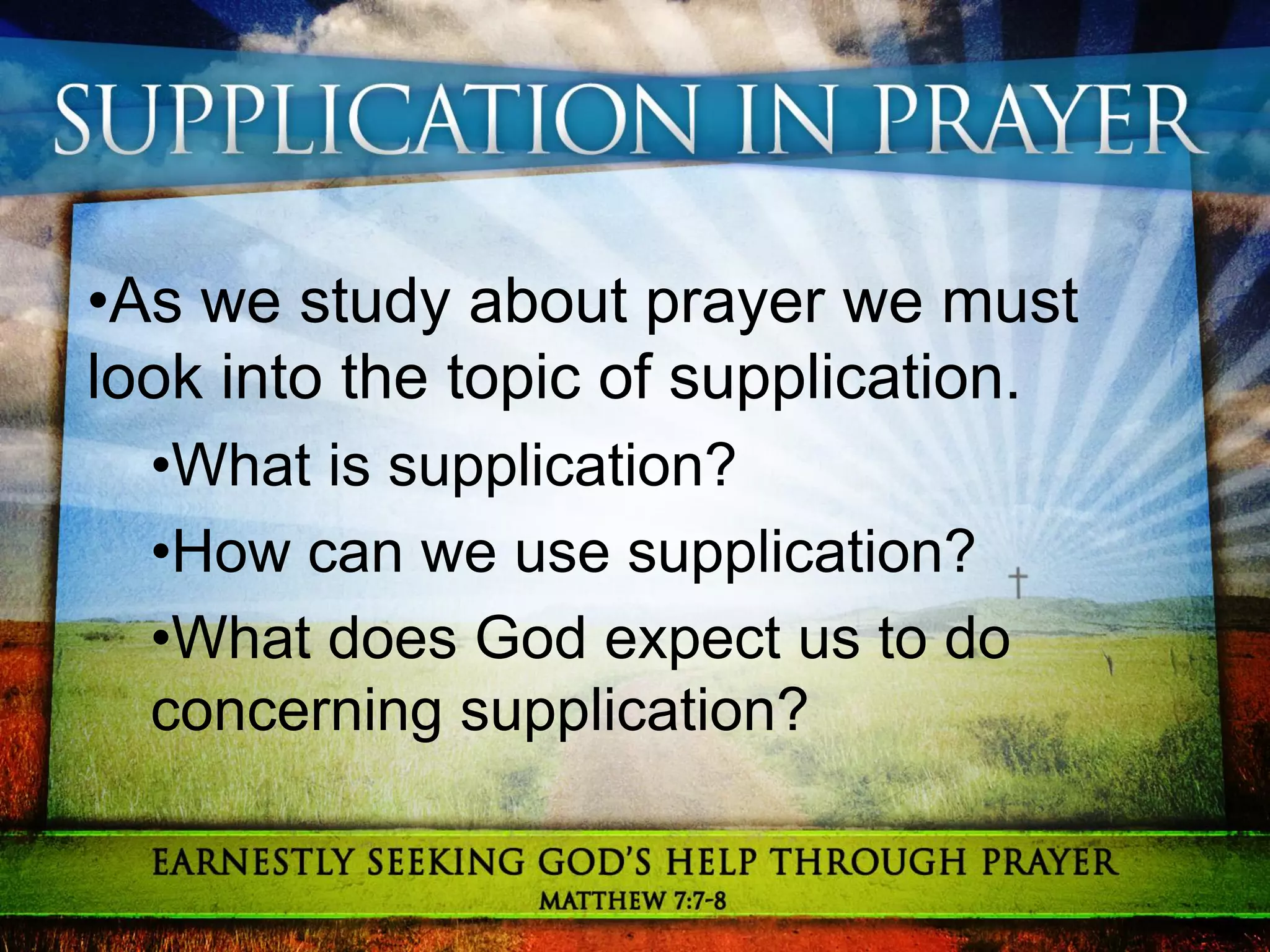 Supplication in prayer | PDF