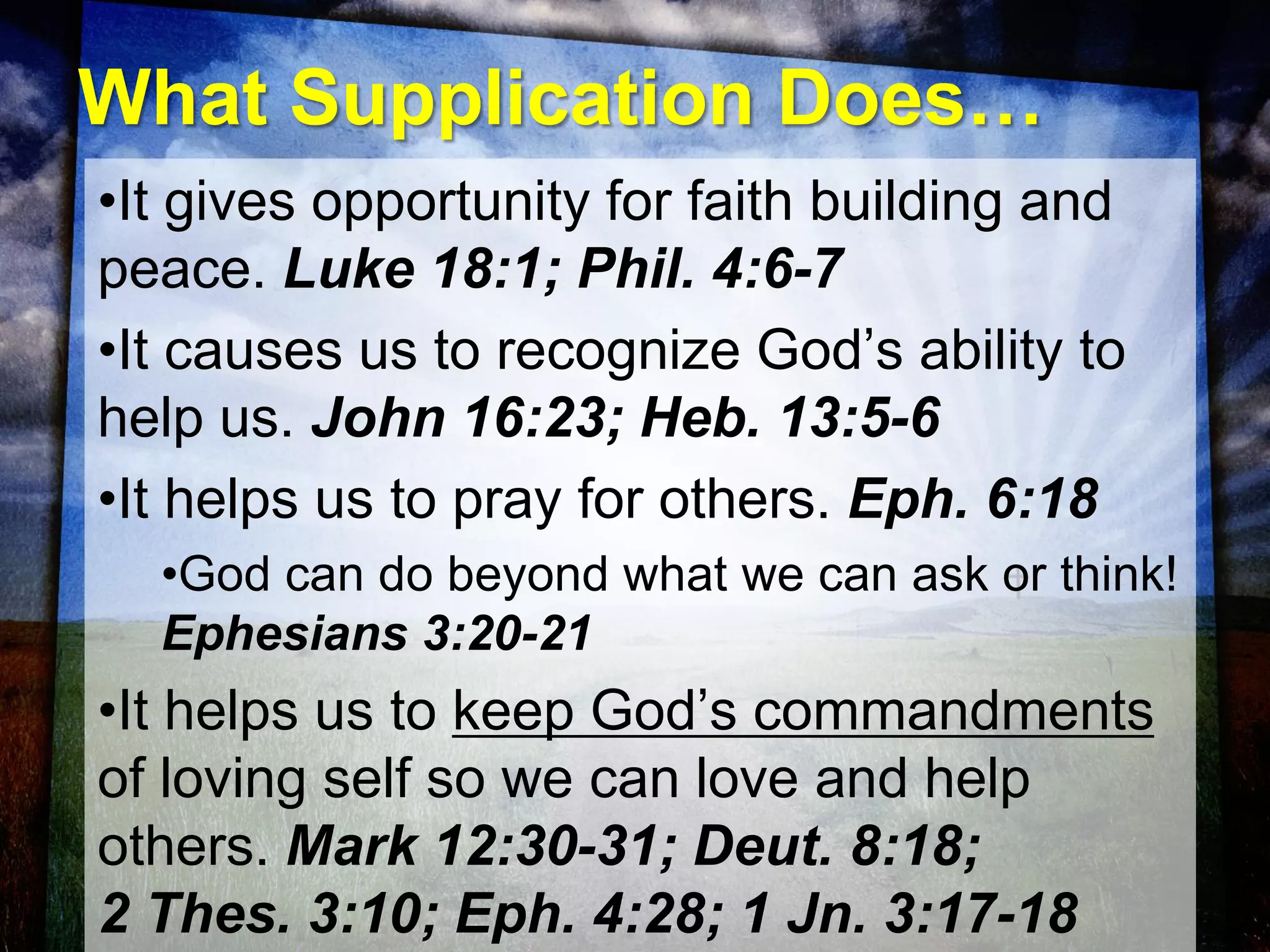 Supplication in prayer | PDF
