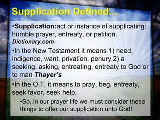 Supplication in prayer | PDF