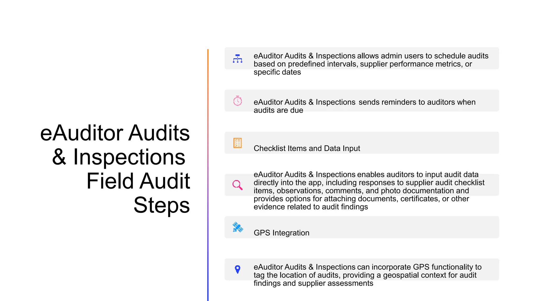 Supplier Audit Checklist eAuditor Audits & Inspections | PDF