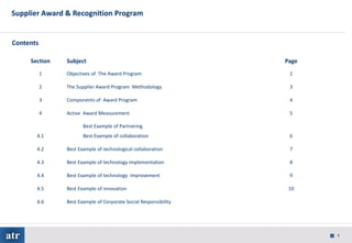 Supplier award program june 2014 | PPTX
