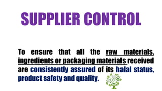 Halal Assurance System -Supplier Control | PDF