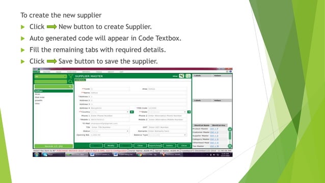 Supplier creation | PPT