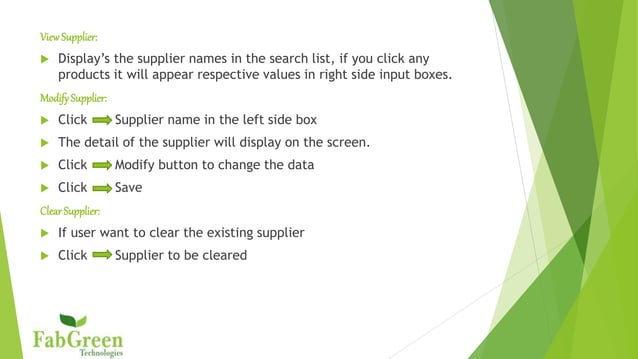 Supplier creation | PPT