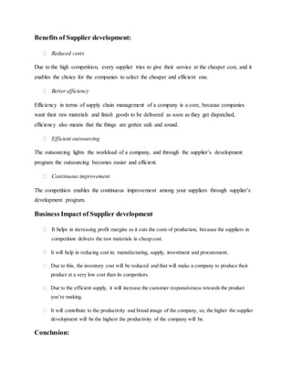 Supplier development program | DOCX