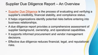 Supplier Due Diligence Report – An Overview.pdf