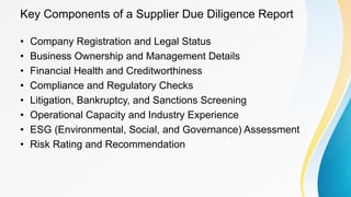 Supplier Due Diligence Report – An Overview.pdf