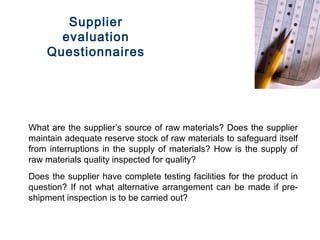 Supplier evaluation | PPT