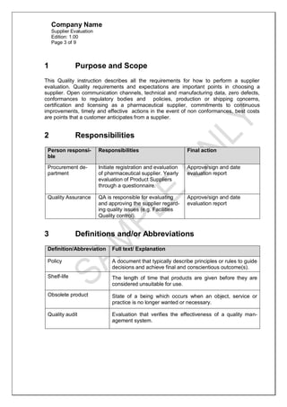 Supplier Evaluation.Number 2 | PDF | Free Download