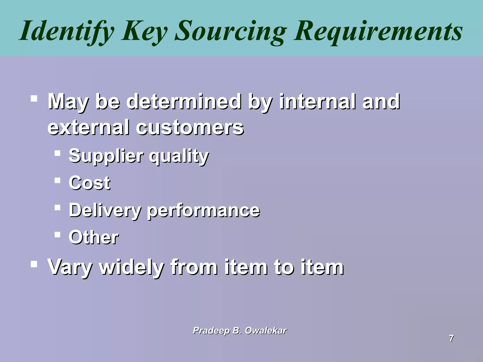 Supplier Evaluation And Selection Ppt
