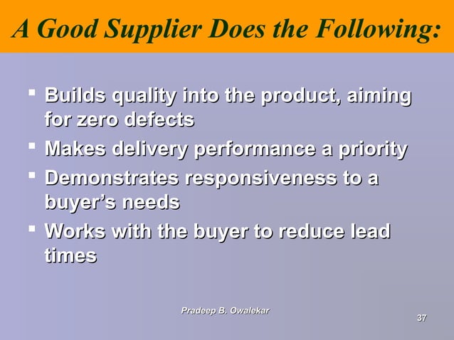 Supplier Evaluation And Selection Ppt