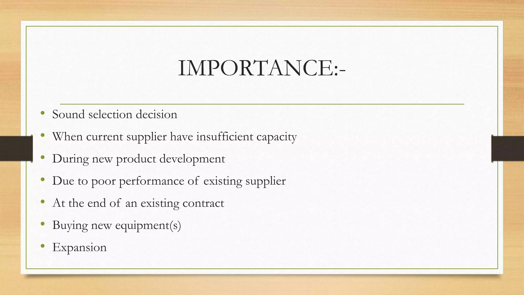 Supplier Evaluation And Selection Ppt
