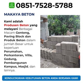 Supplier Harga Conblock Per M2 Kota Malang | PDF