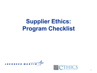 Supplier Mentoring Program Checklist | PPTX