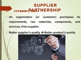 Supplier partnership part 2 | PPT