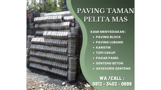 Supplier paving block bata Sukun | PPTX