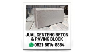 Supplier paving block hitam Lowokwaru | PDF