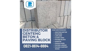 Supplier paving block jalan Kedungkandang | PPT