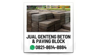 Supplier paving block teras rumah Sukun | PDF