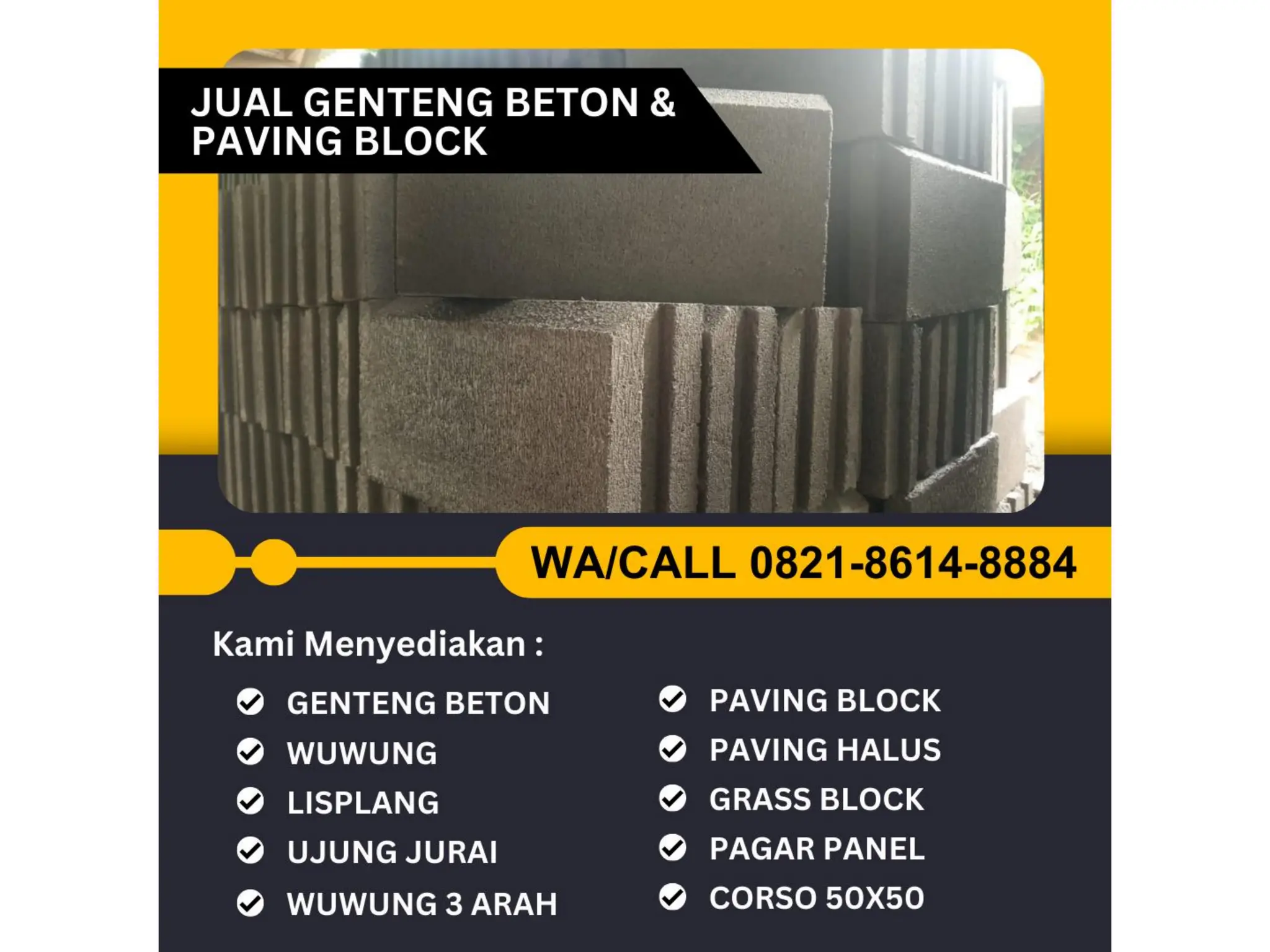 Supplier Paving Ukuran Besar Pengiriman ke Ngantang, CALL WA 0821-8614 ...