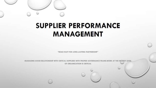 Supplier Performance Management.pptx | Business | Business and Finance